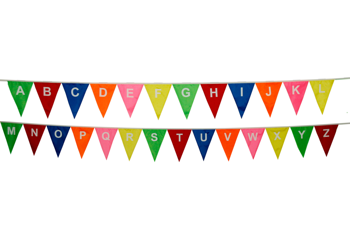 Giant Alphabet Bunting - Outdoor Accessories.