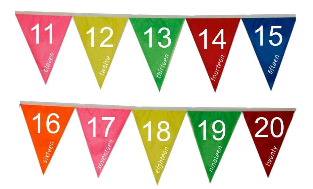 Number And Name Bunting (1-20) Bunting Number....